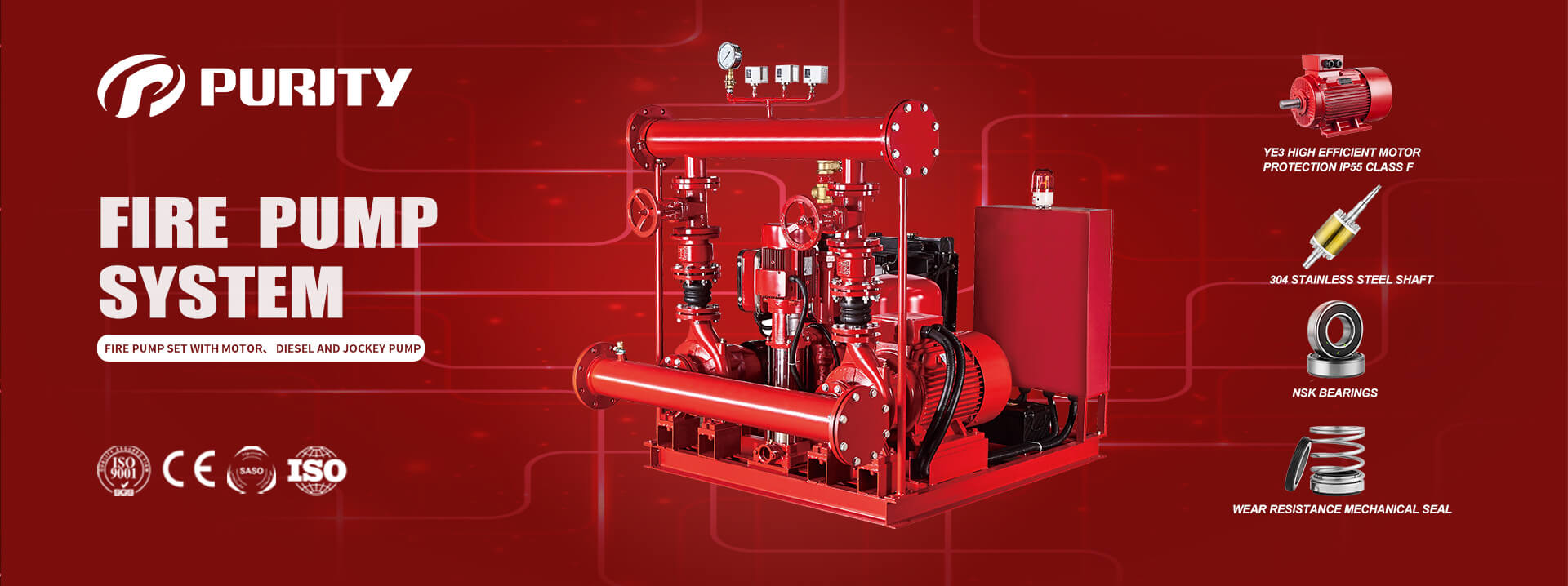 Purity Pump centrifugal water pumps industrial inline pumps fire pumps