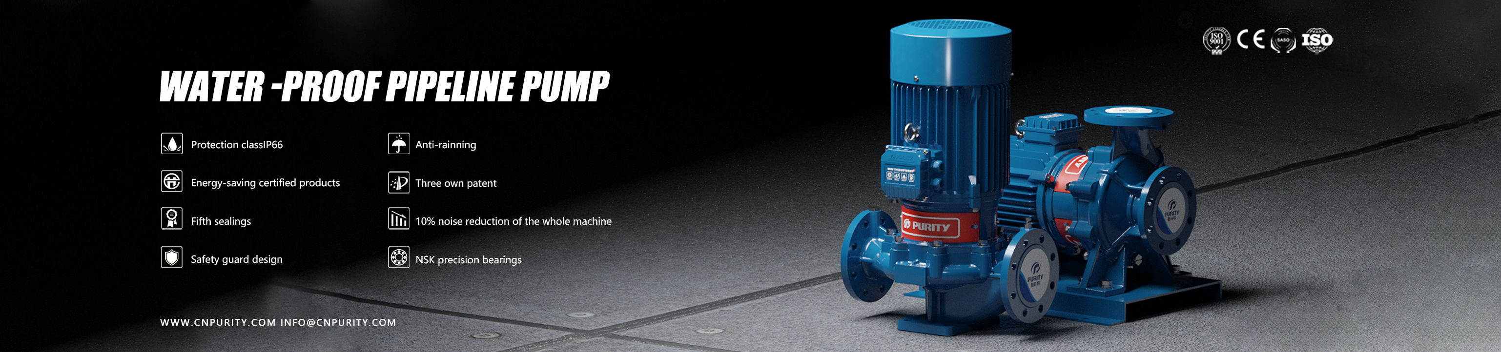 Purity Pump centrifugal water pumps industrial inline pumps fire pumps